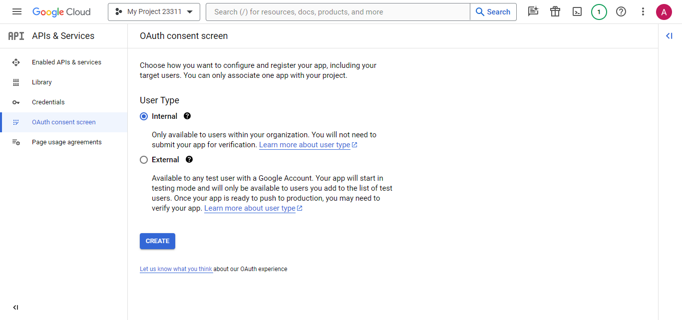 Setup OAuth for Google Drive Integration